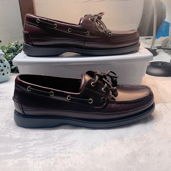 G.H. Bass & Co. | Shoes | Gh Bass Red Leather Topsider Dockside Boat ...